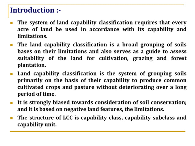 Land Capability Classification | PDF