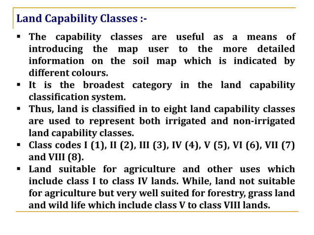Land Capability Classification | PPT