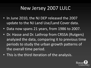 New Jersey Land Change Viewer | PPTX | Geography | Science