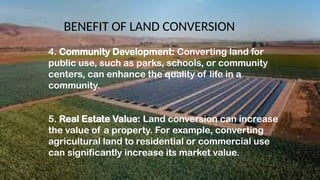 LAND CONVERSION-Human activities and Environment | PPTX