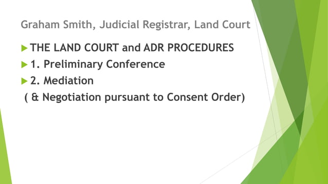 Land court and adr procedures final | PPT