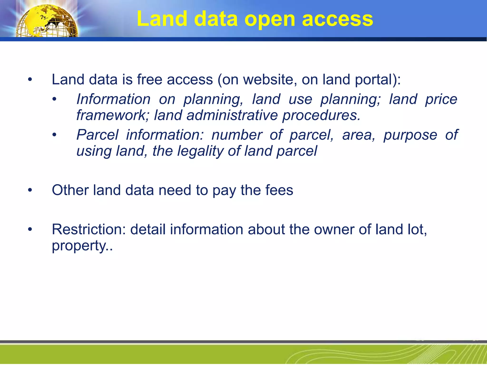 Vietnam’s Land Data | PPTX | Databases | Computer Software and Applications