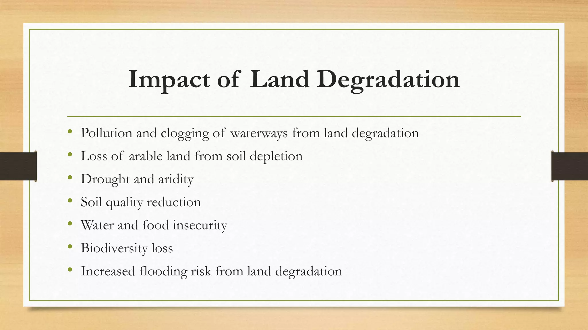 Land degradation & managements | PPTX