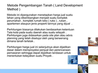 Land Development Analysis Method in real estate | PDF