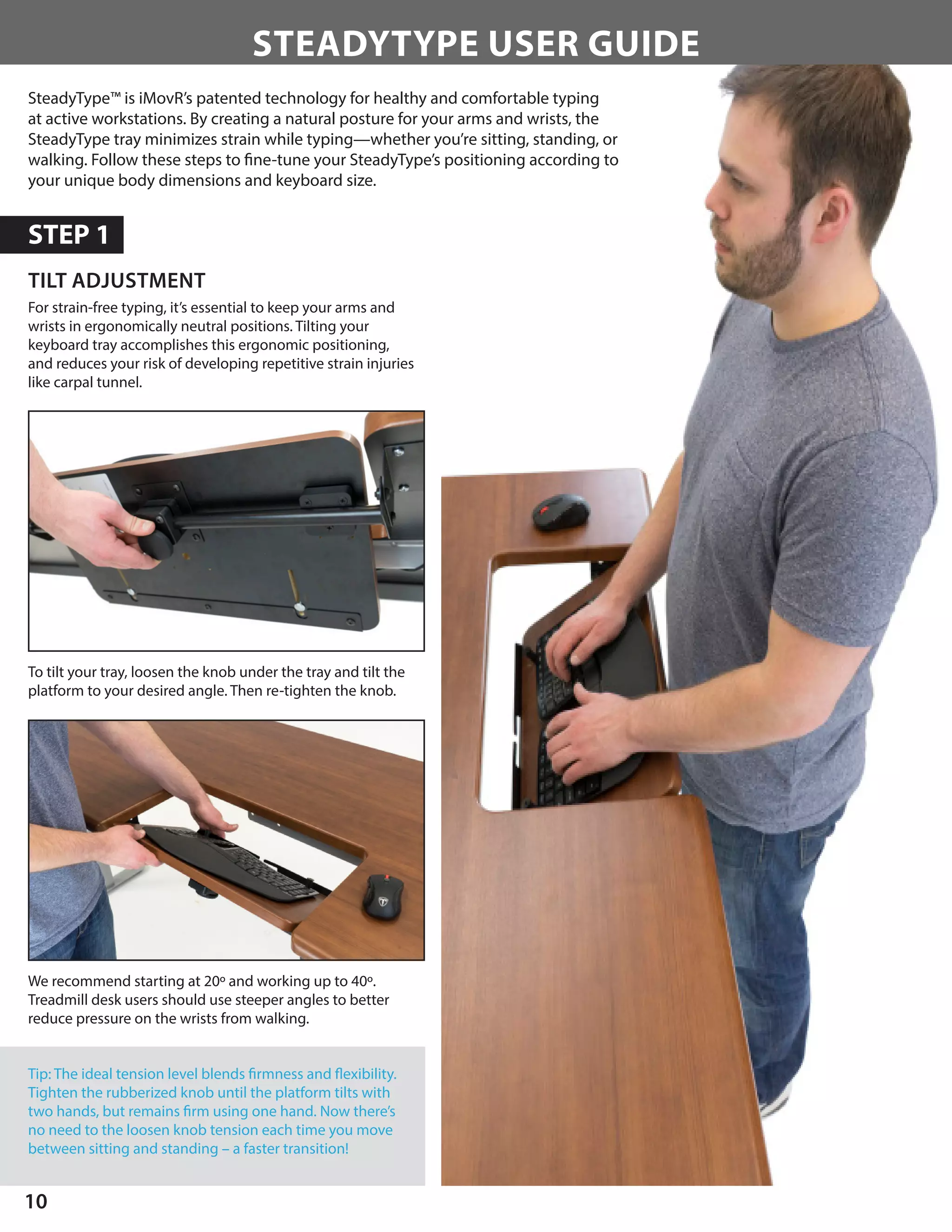 Lander L-Desk with SteadyType Installation Manual | PDF