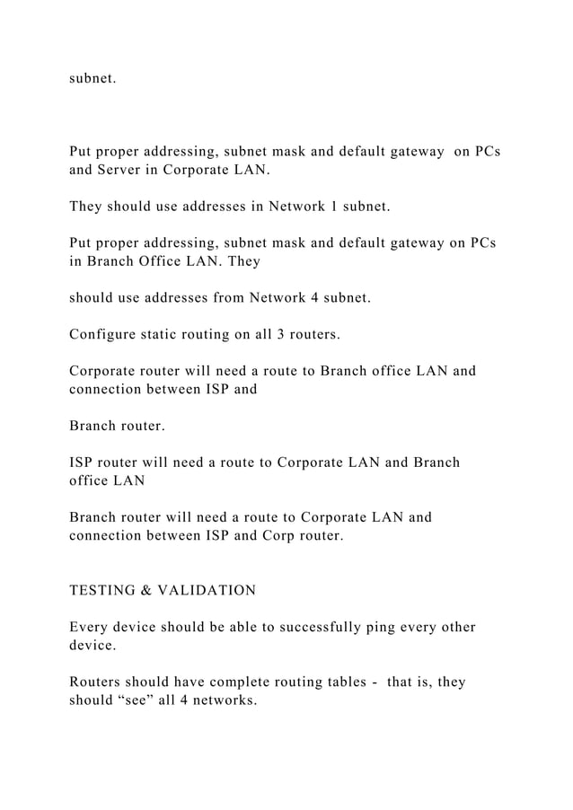 LAN Design Project Packet Tracer CSCI 356 - 50 poi.docx