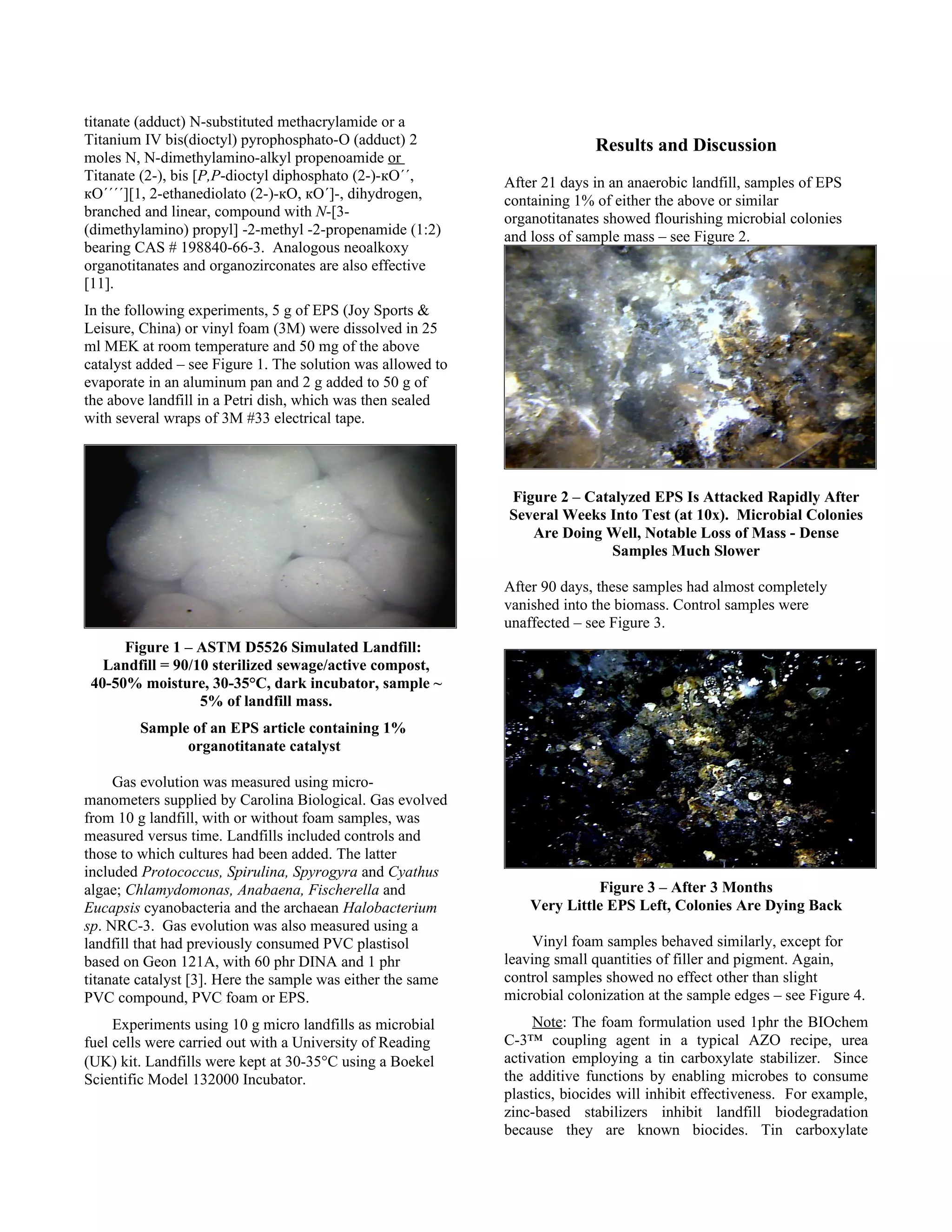 Landfill Biodegradation Of Foam Compositions Based On Polymers Not ...