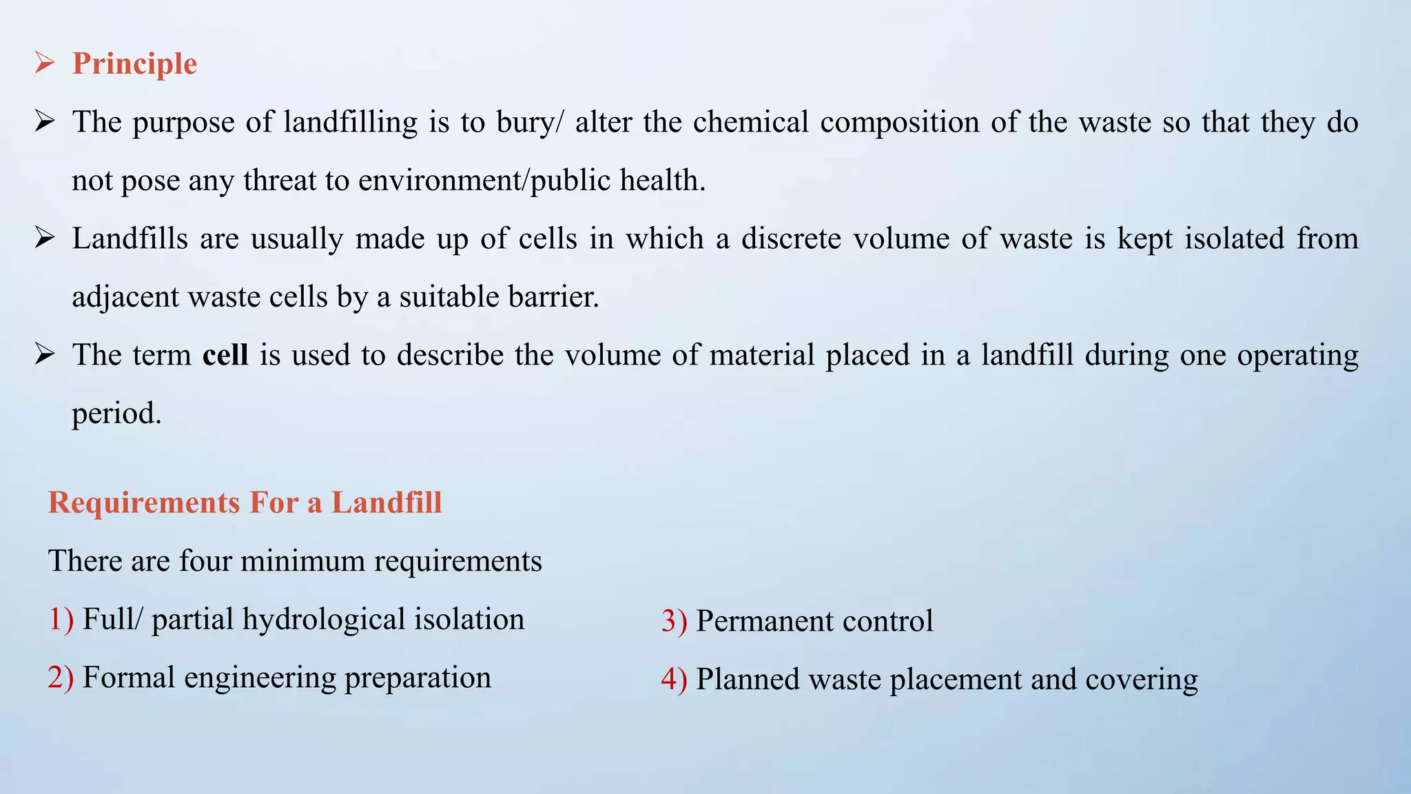 Landfill design and operation | PPTX