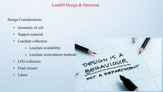 Landfill design and operation | PPTX