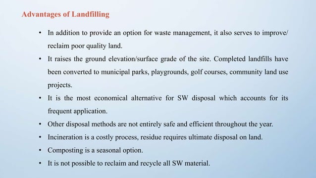 Landfill design and operation | PPTX