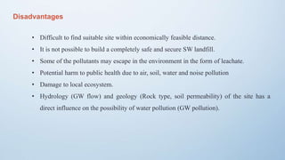 Landfill design and operation | PPTX