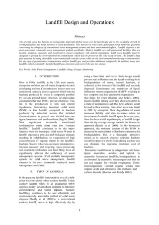 Landfill design and operation | DOCX