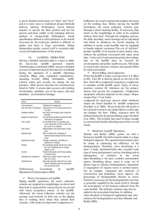 Landfill design and operation | DOCX