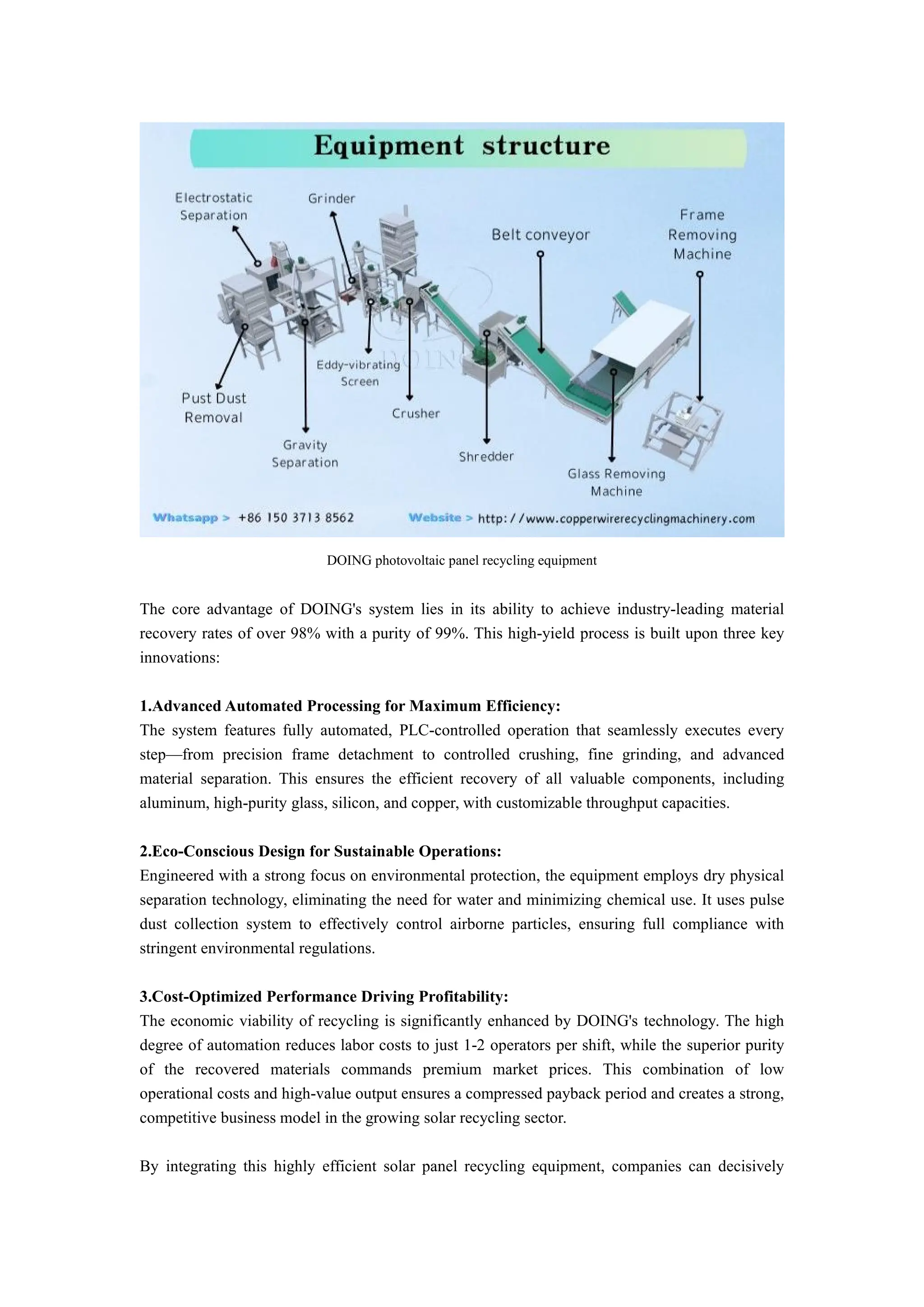 Comparison of treatment methods for used solar panels | PDF