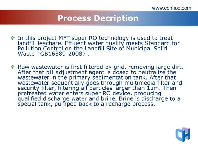 Landfill leachate treatment practical case | PPT