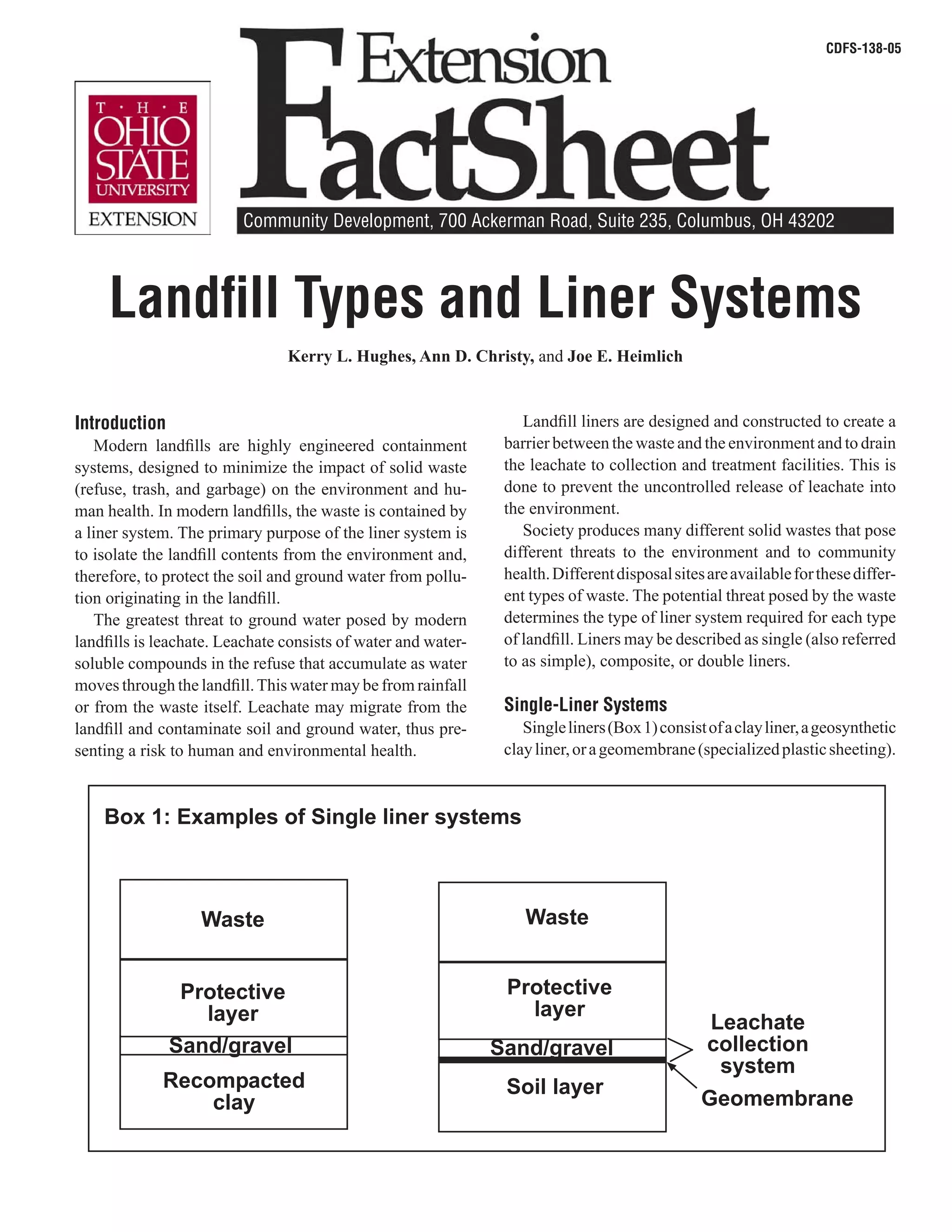Landfills_Liner-systems_Factsheet | PDF