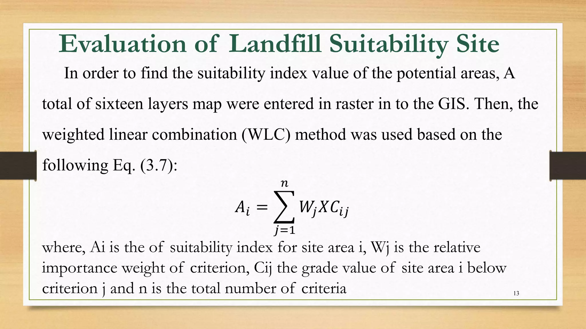 Landfill site selection salahadin university | PPTX