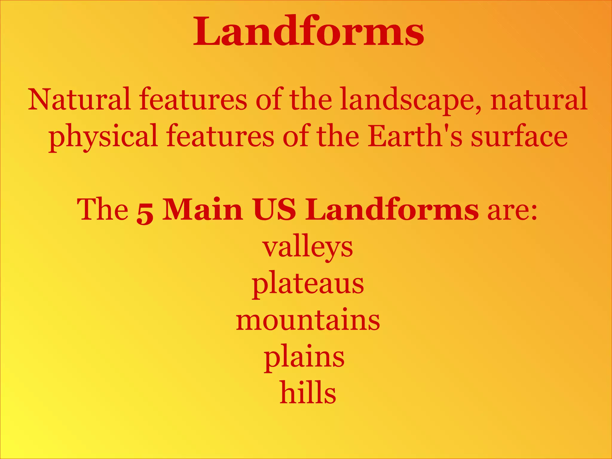 Landform ppt | PPT