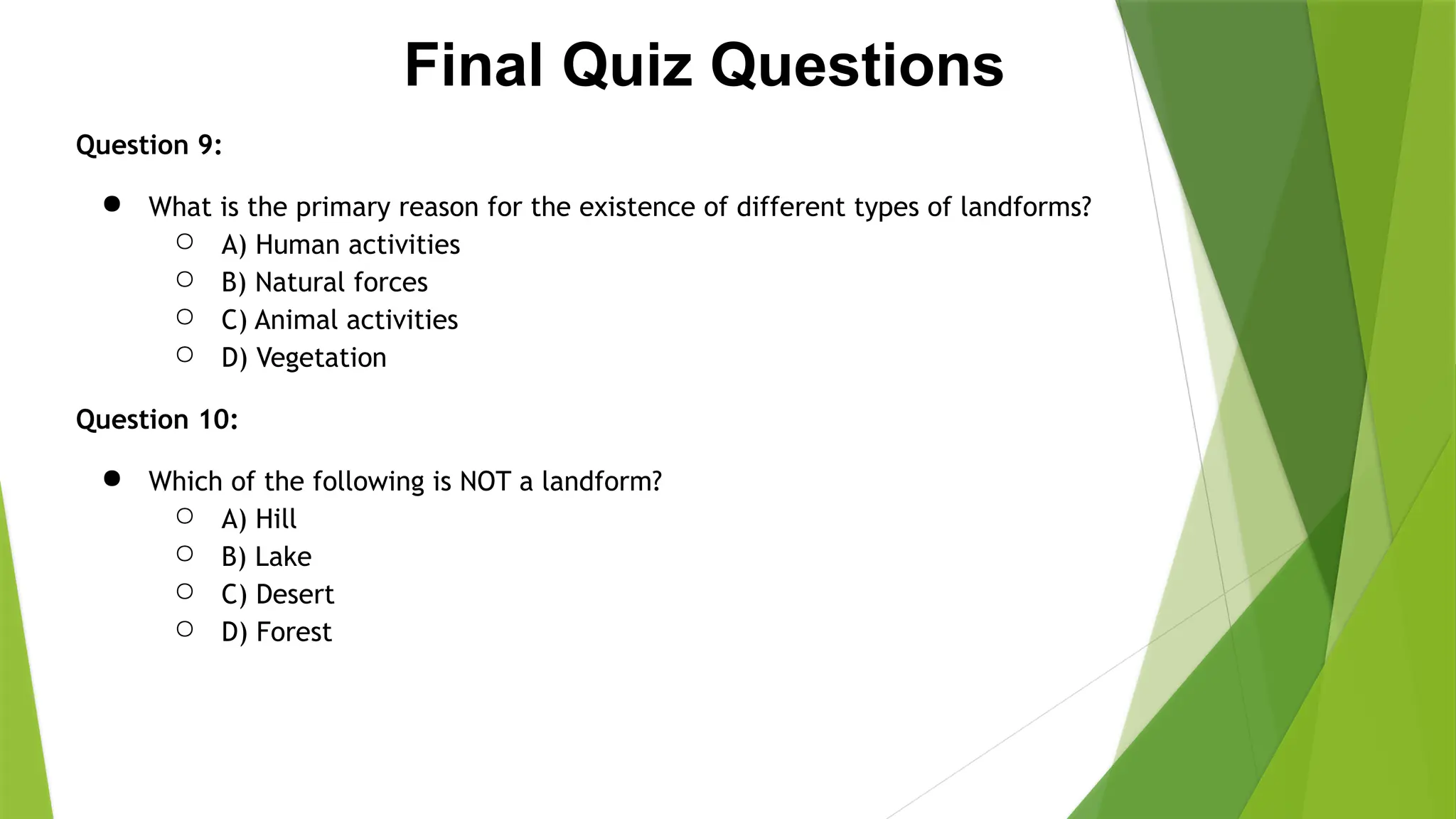 Landform Quiz for students of geography.pptx