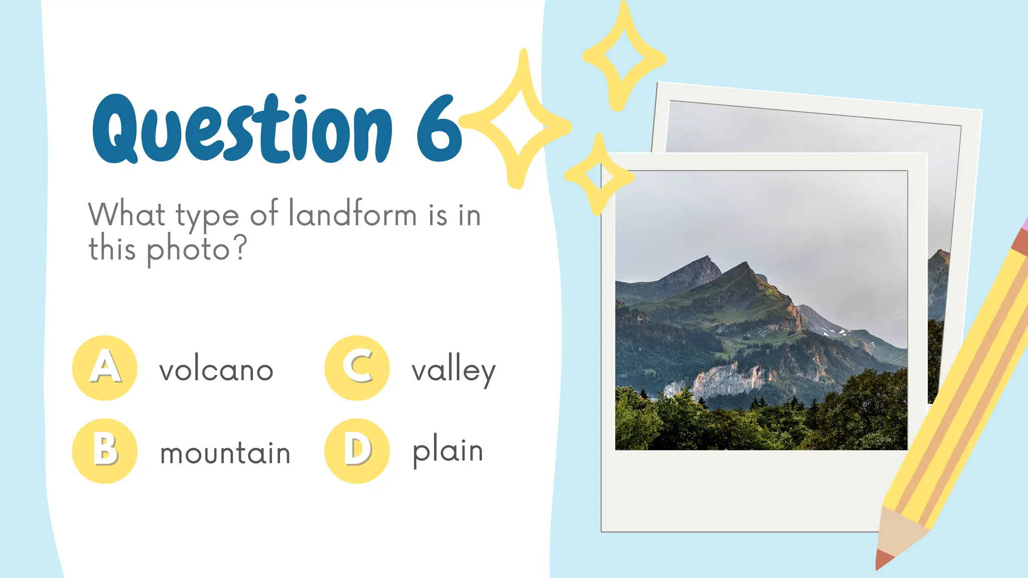 Landform Quiz Presentationin Blue Orange | PDF