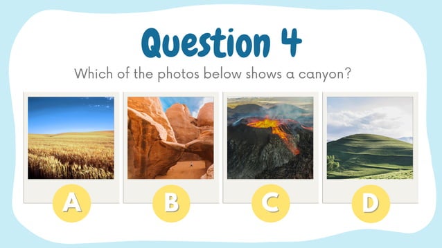 Landform Quiz Presentationin Blue Orange | PDF