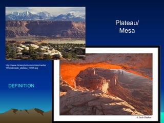 Landforms Notes on landforms & how they are created with visuals | PPT