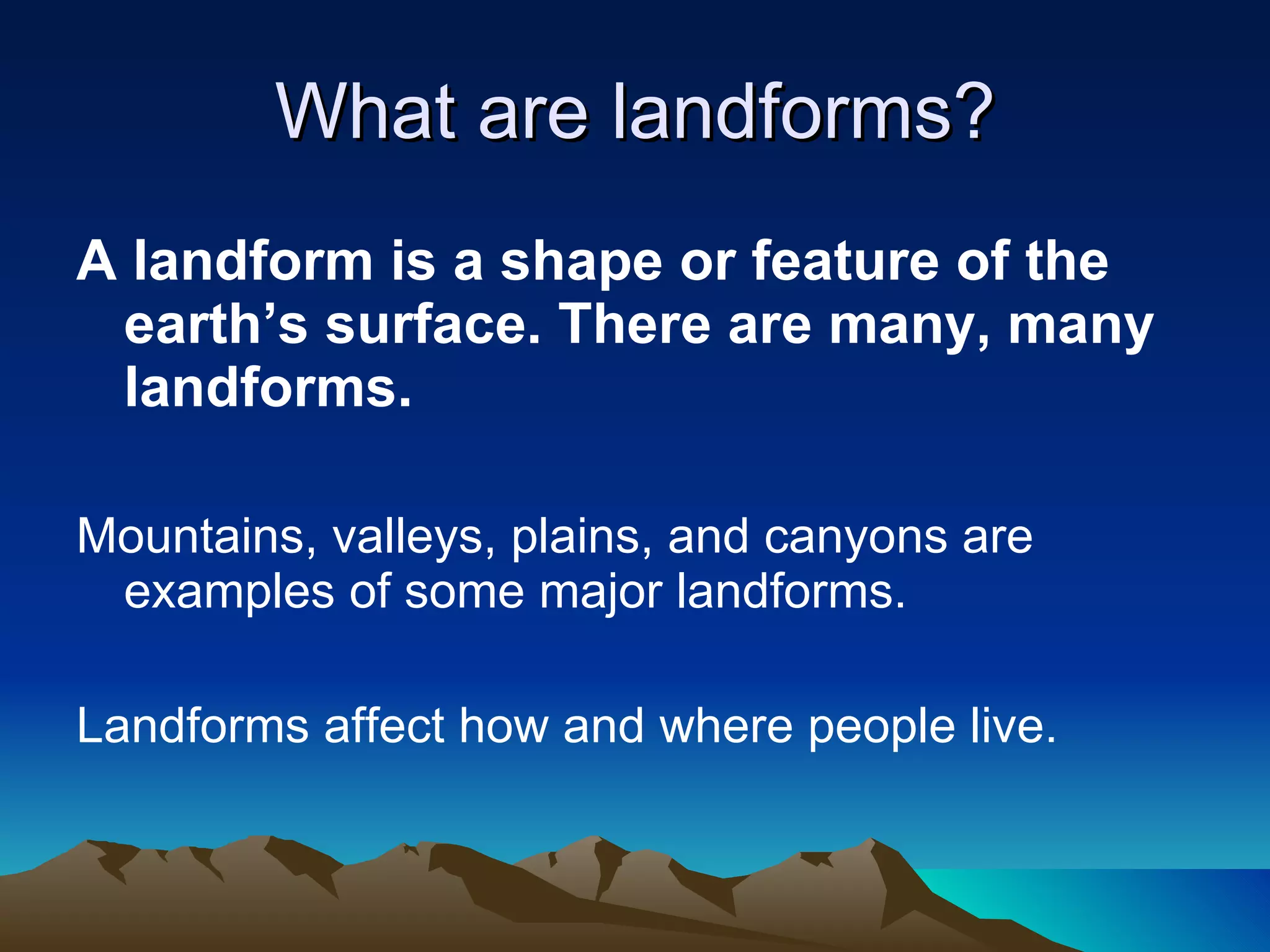 Landforms | PPT