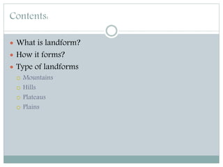 Landforms | PPTX