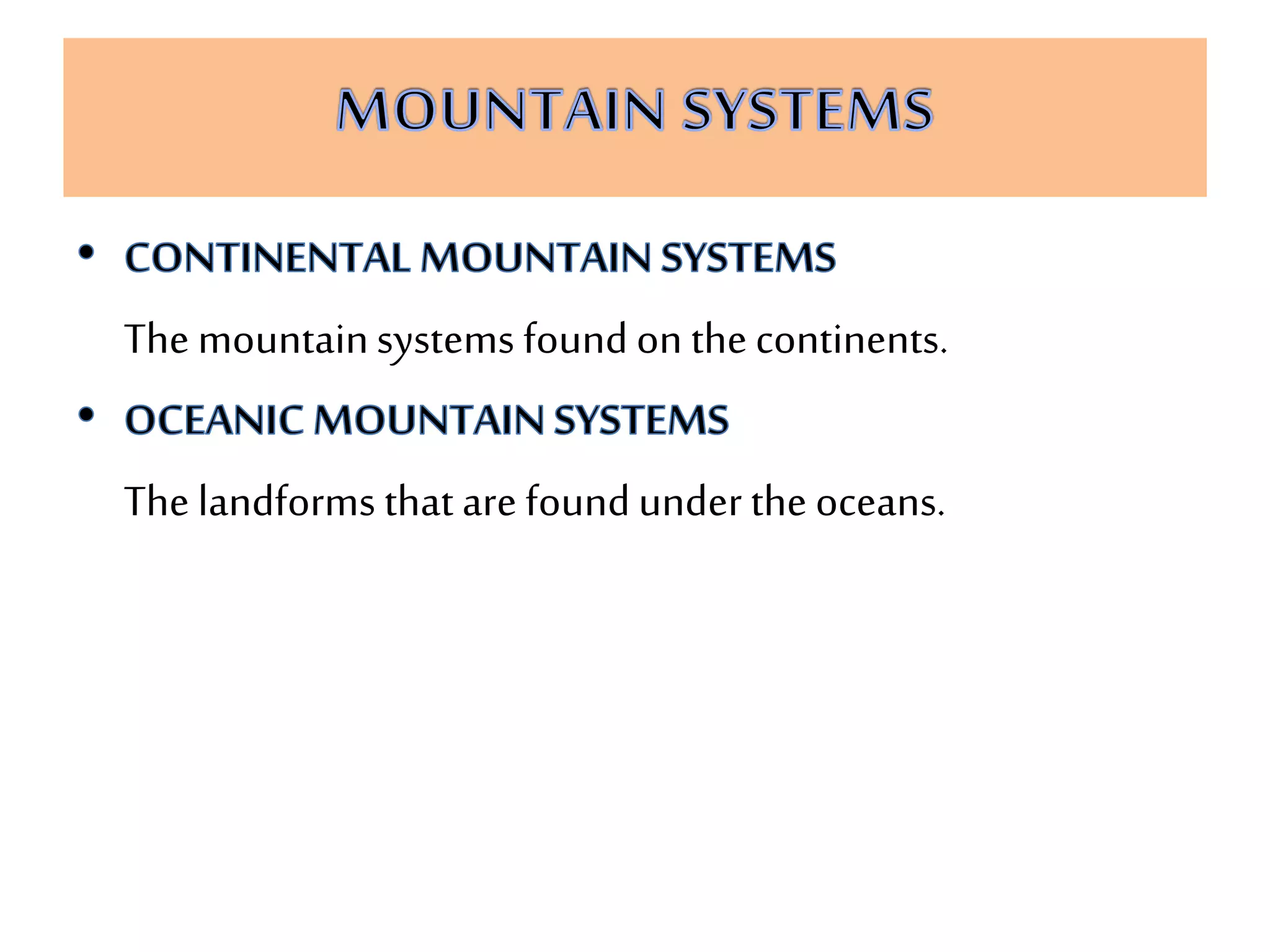 Landforms of the Earth | PPTX