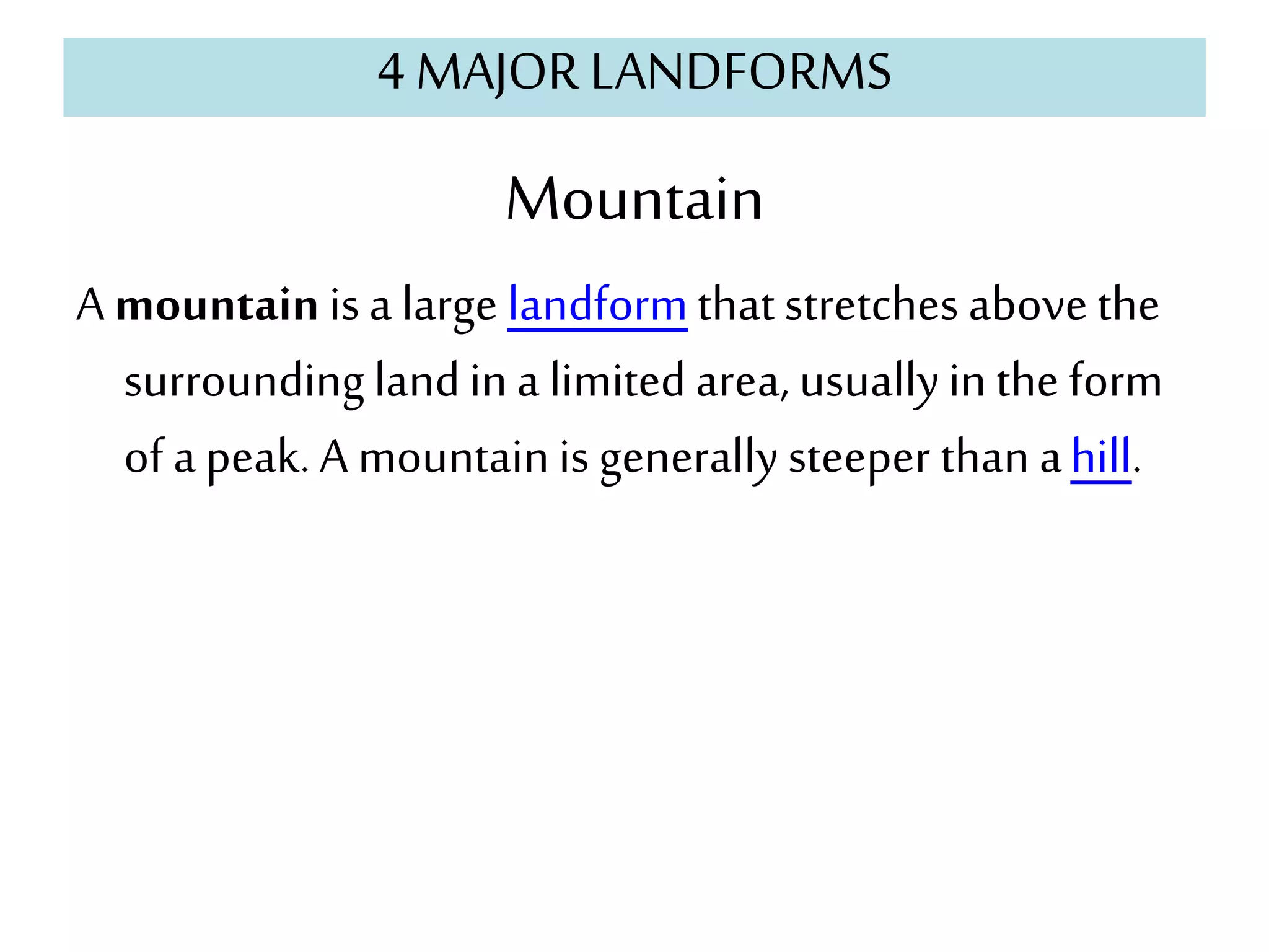Landforms of the Earth | PPTX