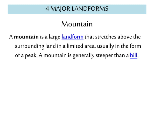 Landforms of the Earth | PPTX | Geography | Science