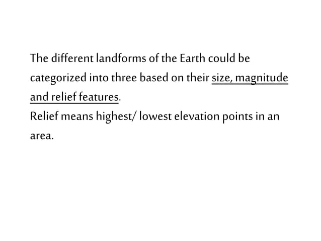 Landforms of the Earth | PPTX | Geography | Science