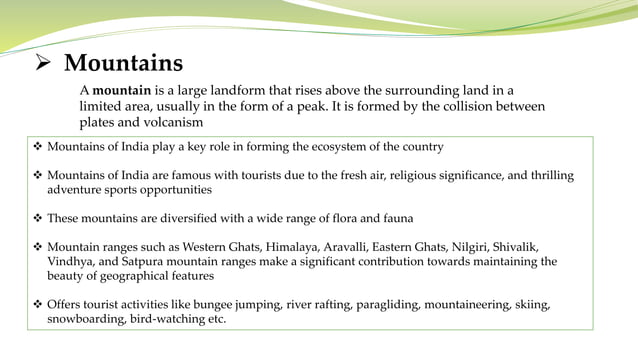 Landforms of India | PPTX | Asia Travel | Travel Locations