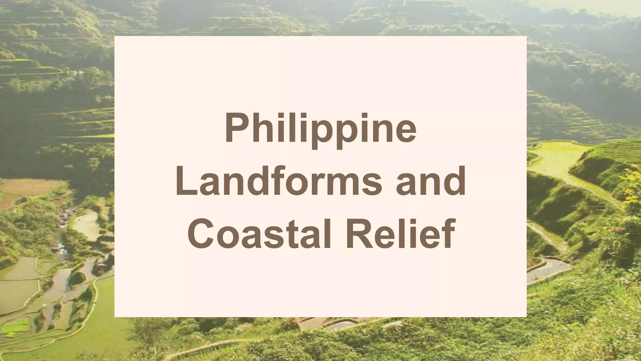 Philippine Landforms | PPTX