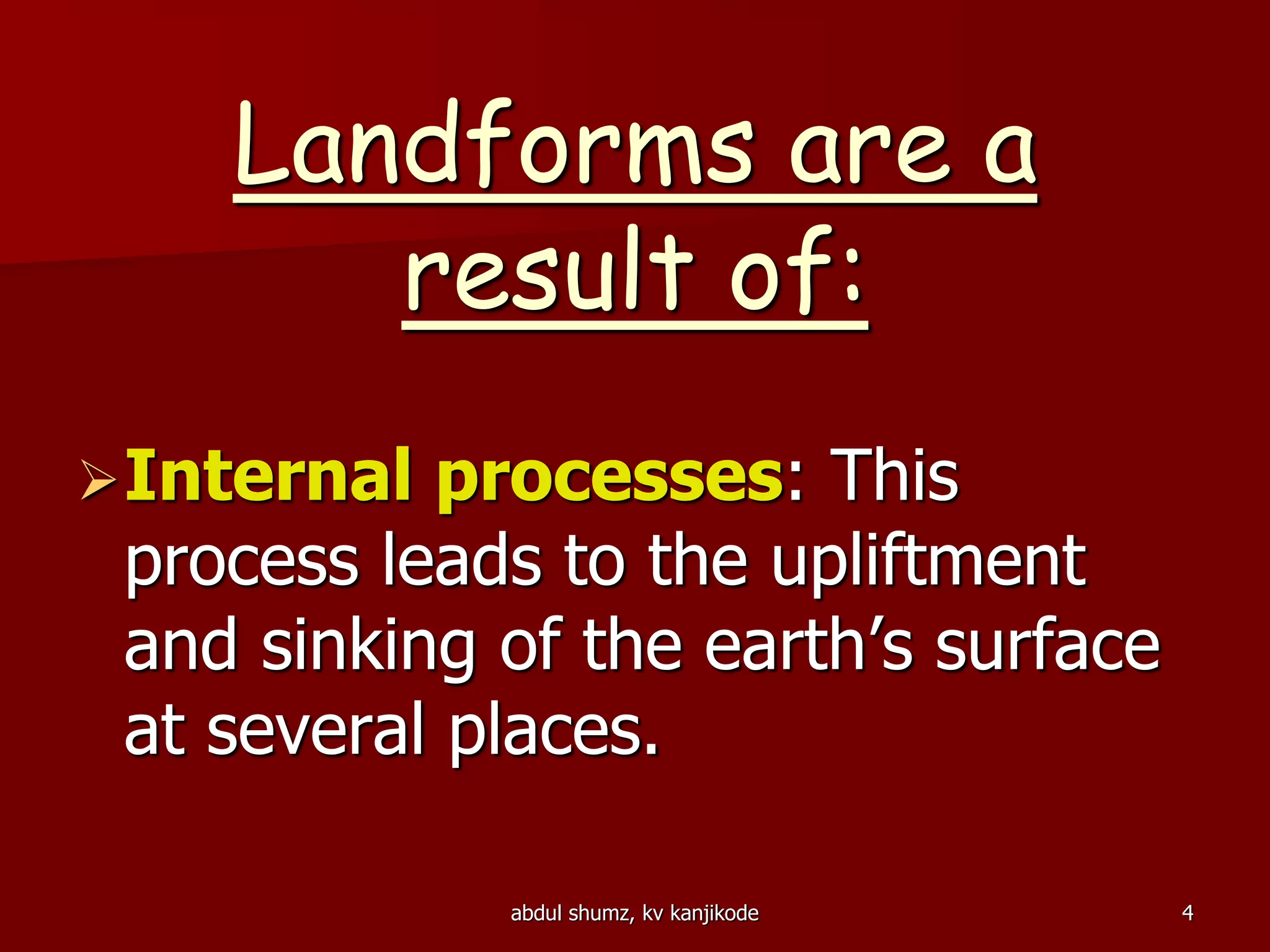 Major Landforms on Earth, Geography class 6 cbse | PDF