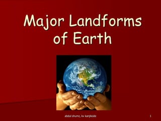 Major Landforms on Earth, Geography class 6 cbse | PDF