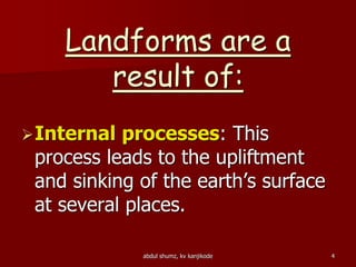 Major Landforms on Earth, Geography class 6 cbse | PDF