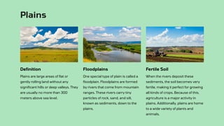 Landforms-And-Life (1).pdf detailed explanation ppt 6th class social | PDF