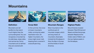 Landforms-And-Life (1).pdf detailed explanation ppt 6th class social | PDF