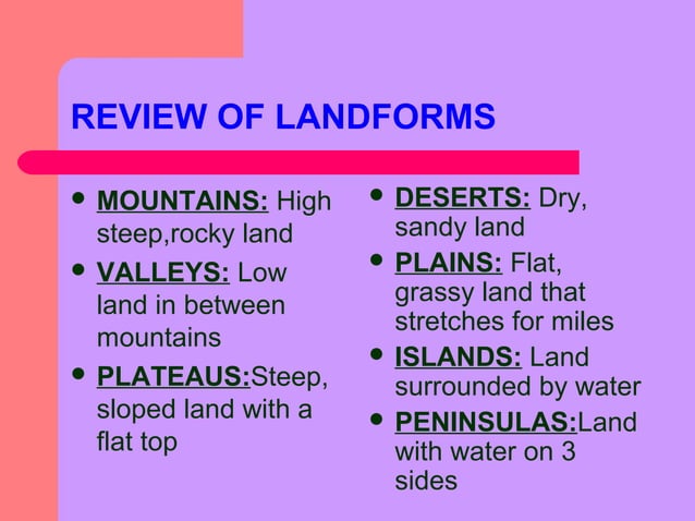 Landforms 1.1379588684 | PPT