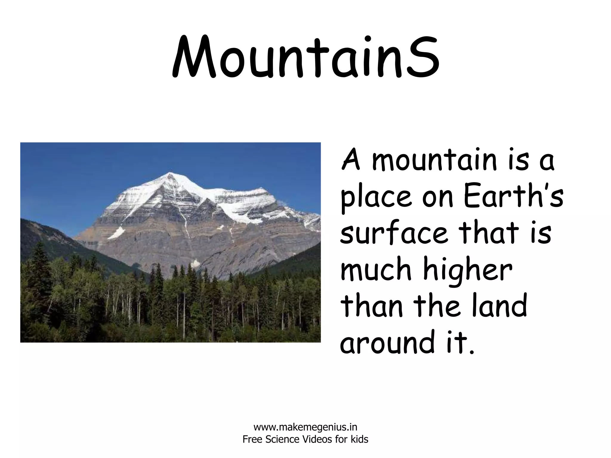 Landforms for Kids - www.makemegenius.in