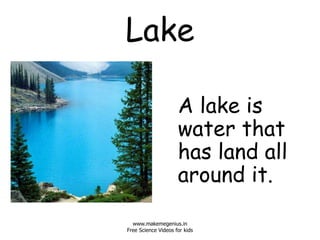 Lake Landform For Kids