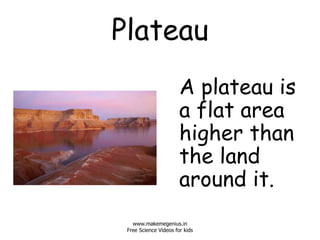 Plateau Landform For Kids