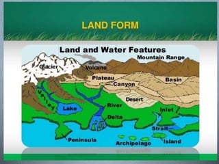 LANDFORMS 1.pptx for class 6 icse syllab | PPTX