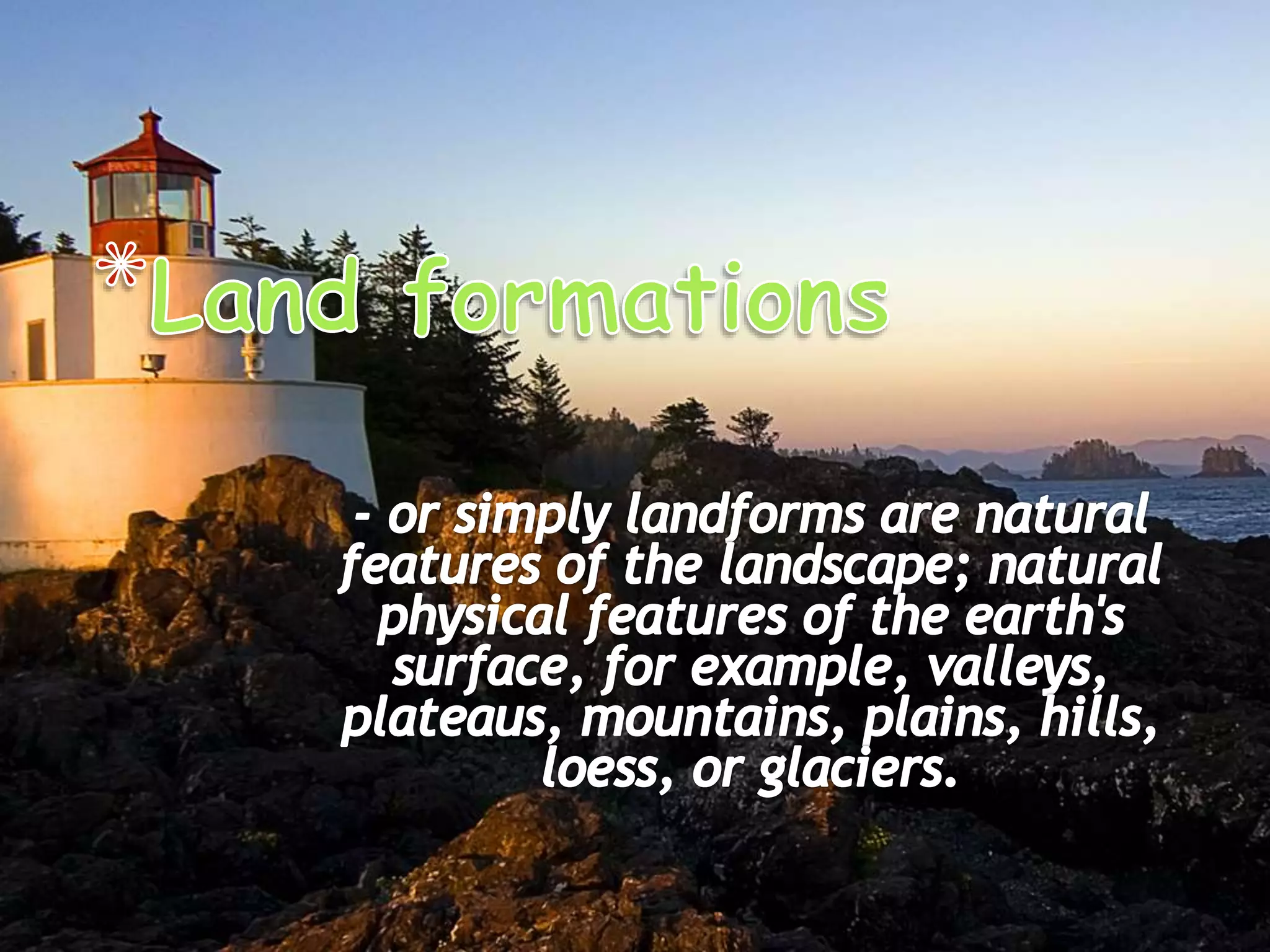 Land formations | PPTX