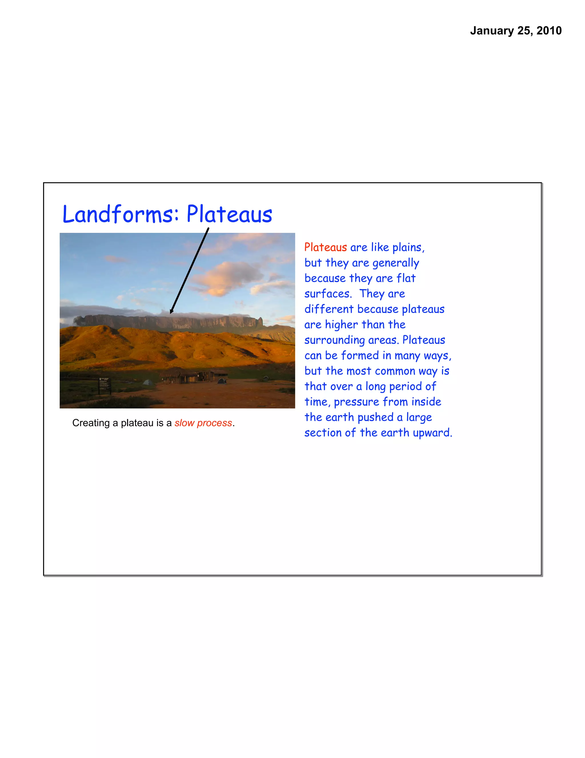 Landforms And Changes In The Earths Surface Vocab | PDF | Geography ...
