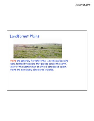Landforms And Changes In The Earths Surface Vocab | PDF | Geography ...