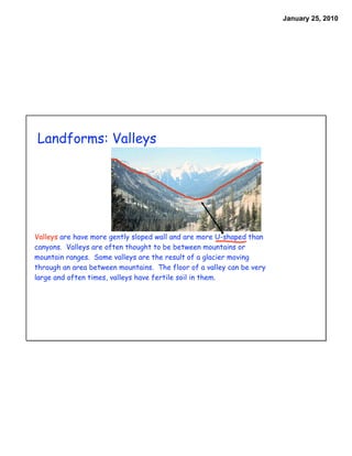 Landforms And Changes In The Earths Surface Vocab | PDF | Geography ...