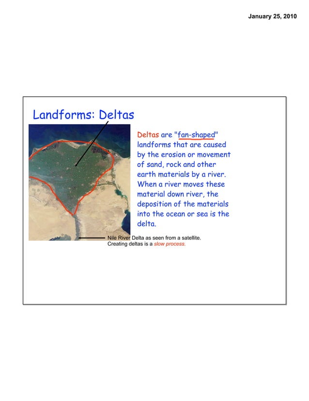 Landforms And Changes In The Earths Surface Vocab | PDF | Geography ...