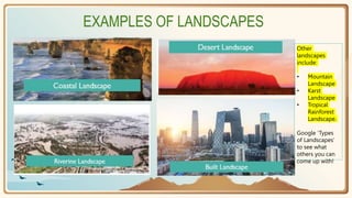 Landforms and Landscapes Powerpoint for Year 8 Geography | PPTX